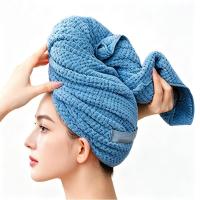 China Extra Large 55x100cm 300gsm Microfiber Hair Turban For Salons Spas for sale