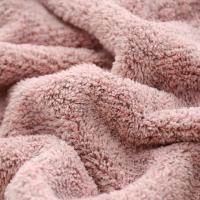 China Elastic Edge Bamboo Charcoal Fiber Hair Towel 350gsm Super Water Absorbent for sale