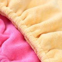 China 25x65cm 400gsm Elastic Edge Microfibre Hair Towel Super Absorbent For Women for sale