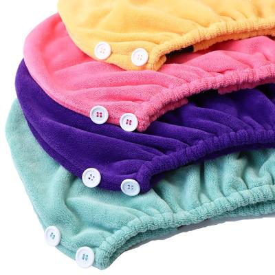China 25x65cm 400gsm Elastic Edge Microfibre Hair Towel Super Absorbent For Women for sale