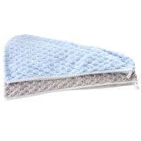 China 400 Gsm 25x65 Plush Microfiber Hair Drying Towel Breathable For Long Hair for sale