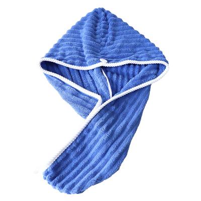 China Plush Coral Fleece Microfibre Hair Towel Microfiber Head Towel 25x65cm 400gsm Skin Friendly for sale