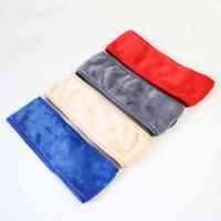 China Solid Color 9x65cm Size 25g/pc Microfiber Headband Coral Fleece Headband For Ladies Skincare for sale