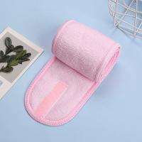China 100% Polyester 27g/Pc 8.5 X 60cm Microfiber Hair Band For Adult Makeup Remover for sale