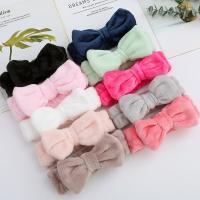 China 5x19cm Coral Fleece Microfiber Hair Band Bulk OEM / ODM Spa Headband For Washing Face for sale