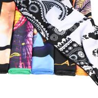 China Rectangle 30x100cm Microfiber Sport Towel Full Color Printing Around Neck for sale