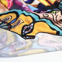 China Rectangle 30x100cm Microfiber Sport Towel Full Color Printing Around Neck for sale