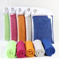 China Polyester 170gsm Microfiber Sport Towel With Pvc Bag Package / Around Shoulders Cooling Rags For Sports for sale