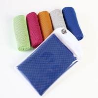 China Polyester 170gsm Microfiber Sport Towel With Pvc Bag Package / Around Shoulders Cooling Rags For Sports for sale