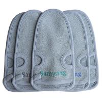 China Lightweight 35G/PC Bamboo Exfoliating Mitt Fine Edge Binding for sale