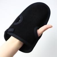 China Bamboo Fiber 22x12cm Exfoliating Scrub Glove 92 Percent Viscose 8 Percent Polyester for sale