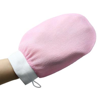 China Bathroom 21x15cm Exfoliating Scrub Glove Exfoliating Scrub Glove Eco Friendly Light Weight for sale