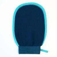 China Bamboo fiber 21 x 15 Exfoliating Scrub Glove / body scrub gloves viscose and polyester for sale