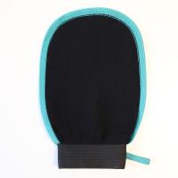 China Salon Bamboo Fiber skin exfoliating glove scrub gloves for Exfoliating Body Cleaning for sale
