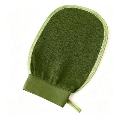 China Bamboo fiber 21 x 15 Exfoliating Scrub Glove / body scrub gloves viscose and polyester for sale
