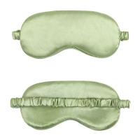 China Solid Color Light Blocking Satin Eye Mask Adjustable Elastic Band Soft for sale
