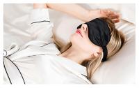 China Plain Color 9.5x20.5cm Satin Sleep Eye Mask Wrinkle Free Surface Smooth for sale
