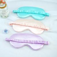 China Adjustable Solid Color Satin Sleep Eye Mask Elastic Band Light Blocking 20g for sale