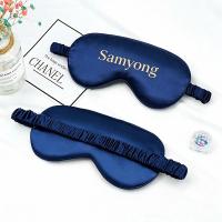 China Print 9.5x20.5cm Satin Sleep Eye Mask Made Of 95% Polyester 5% Spandex for sale