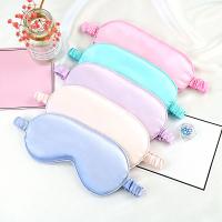 China Light Blocking Solid Color Soft Satin Eye Mask For Sleeping With Wrinkle Free Surface for sale