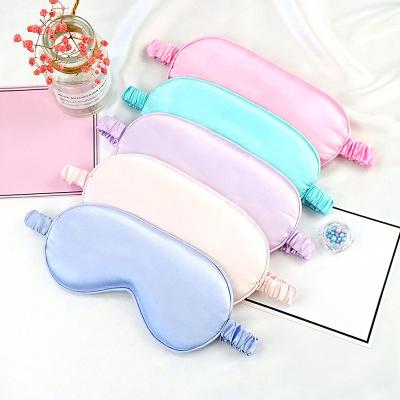 China Light Blocking Solid Color Soft Satin Eye Mask For Sleeping With Wrinkle Free Surface for sale