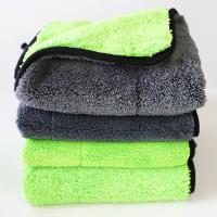China 800GSM Plush Microfiber Car Cleaning Cloth 30x30cm 85% Polyester 15% Polyamide Auto Detailing Towel for sale