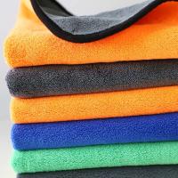 China 500GSM 30x30cm Car Microfibre Cloths 85% Polyester 15% Polyamide For Auto Cleaning Detailing for sale