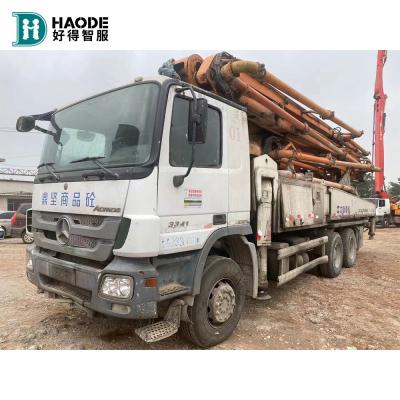 China Used Concrete Pump Truck with 180 m³/h Output, 49m Vertical Reach and 4500mm Wheelbase in Good Condition for sale
