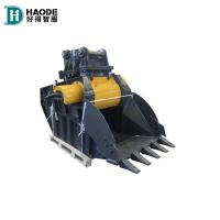 China Excavator Attachment Heavy Duty Crusher Buckets for Customized Width and Construction for sale