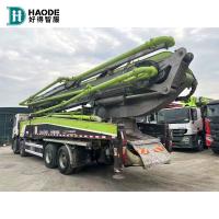 China Used Scania Chassis Truck Mounted Concrete Pump 56 Meters with 262 HP Engine and 24.2 FT Turning Radius for sale