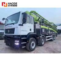 China Used Zoomlion 2021 Concrete Pump Truck 37m Boom 228kW Diesel Engine 100/60 m³/h Capacity for sale