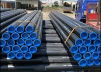 China ISO 9001 Carbon Steel ERW Pipe For Oil And Gas Industry Black Coated Plain End for sale