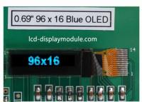 China Transparent OLED Display Module 0.69 Inch 96x16 Support I2c SSD1306 I2C Interface for sale