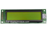 China FSTN 20x2 Dot Matrix LCD Display Module 12 O ' Clock Angle ISO14001 Approved for sale