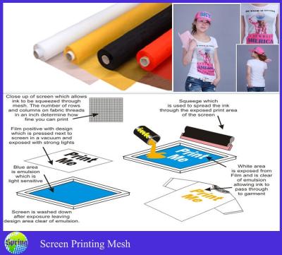 China Polyester Screen Printing Mesh bolting cloth 100% poylester DPP120 yellow mesh for sale