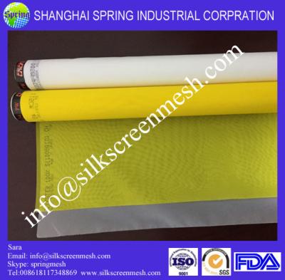 China 120 mesh silk screen(7T-200T)/ white custom 100%  polyester t shirt silk screen printing mesh for sale