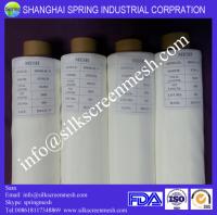 China monofilament polyester screen fabric plain weave printing mesh 7t-200t white/yellow for sale