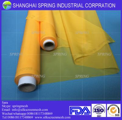 China 120T-40um(300mesh)Yellow polyester screen printing mesh /screen printing mesh for sale