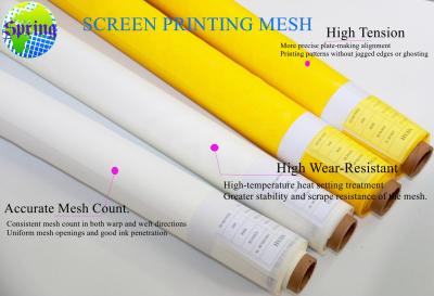 China Polyester Screen Printing Mesh with Low Elasticity for Various Printing Applications for sale