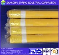 China Yellow color 110 monofilament polyester silk screen printing mesh wholesale for sale