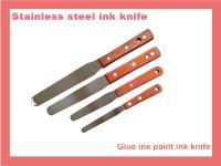 China Extra Large Thick Silk Screen Printing Materials 4 - 18 Inch Stainless Steel Ink Knife for sale