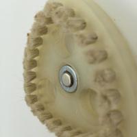 China 68mm Full Length Flour Mill Accessories Triangle Wool Cleaning Brush 25g - 30g Net Weight for sale