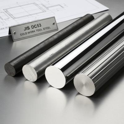 China EAF+LF+VD+ESR Cold Work Tool Steel JIS DC53 with 20-500mm Diameter and Black/Peeled/Polished/Machined Finish for sale