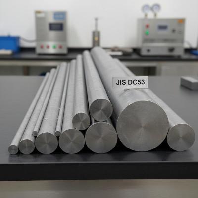 China Cold Work Tool Steel Alloy Steel Round Bar with 20-500mm Diameter Produced via EAF+LF+VD+ESR Process Meeting JIS DC53 Standard for sale