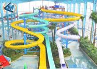 China 9m Height Spiral Fiberglass Water Pool Slide Customizable 60-80cbm/h Flow for sale