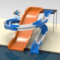 China FRP Water Slide 8-10mm Fiberglass Outdoor Amusement Park Custom Color Rust Proof for sale