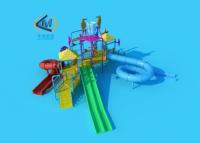 China MILAN Custom Water Playground Slide 17x14x7.5m Anti-UV Equipment for 300+ Kids for sale