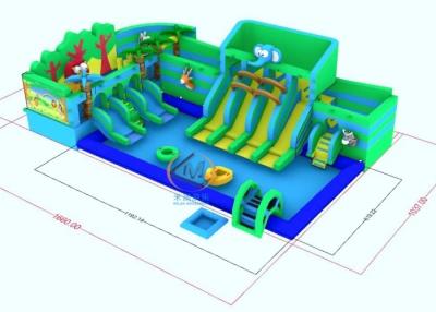 China Durable Inflatable Park Slide with 2-Year Warranty | Custom PVC Tarpaulin Construction | 20-25 Day Production for sale
