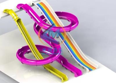 China Commercial Spiral Fiberglass Water Slide 8-10mm Thickness with 12 Month Warranty for Amusement Parks for sale
