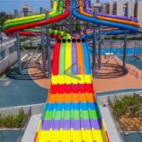 China High Platform Fiberglass Octopus Racer Slide - 15M Height, 8-10mm Thickness for Water Parks for sale